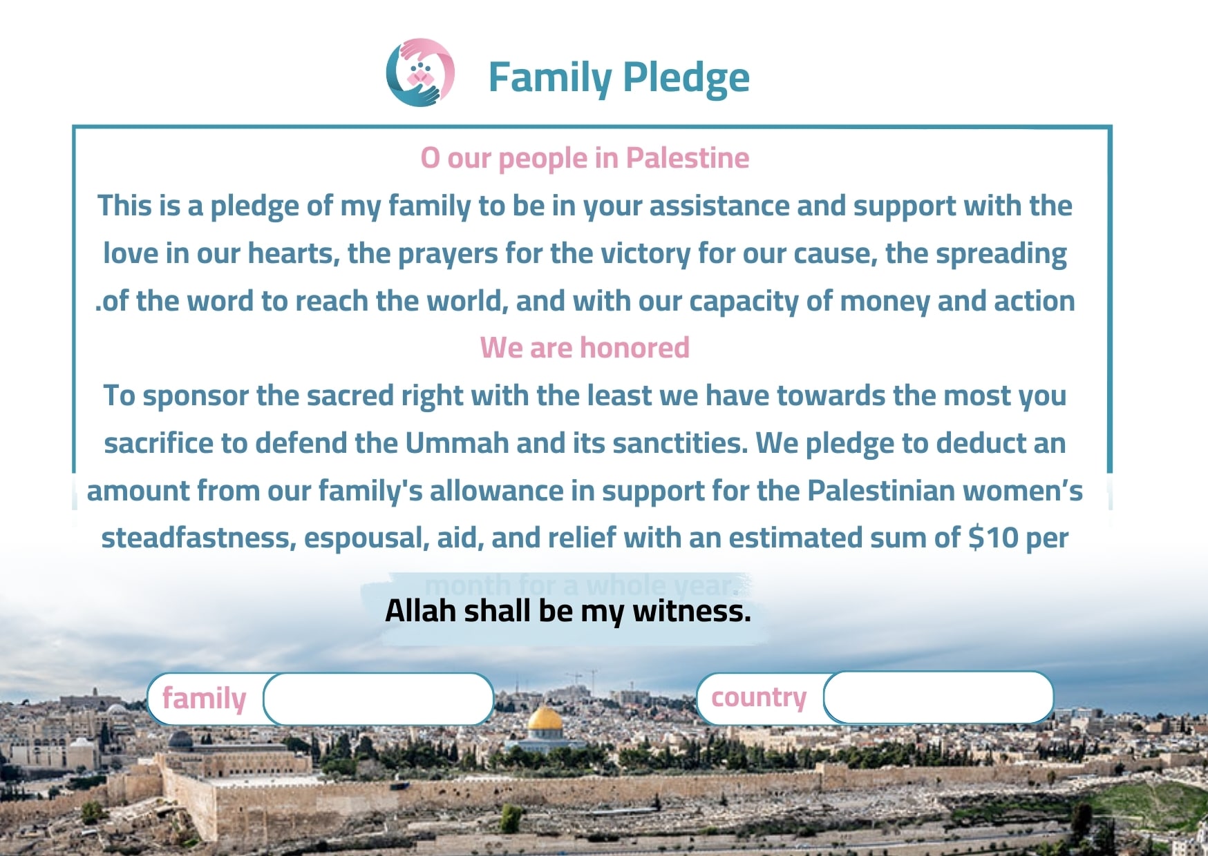 Fmaily Pledge || ميثاق العائلة